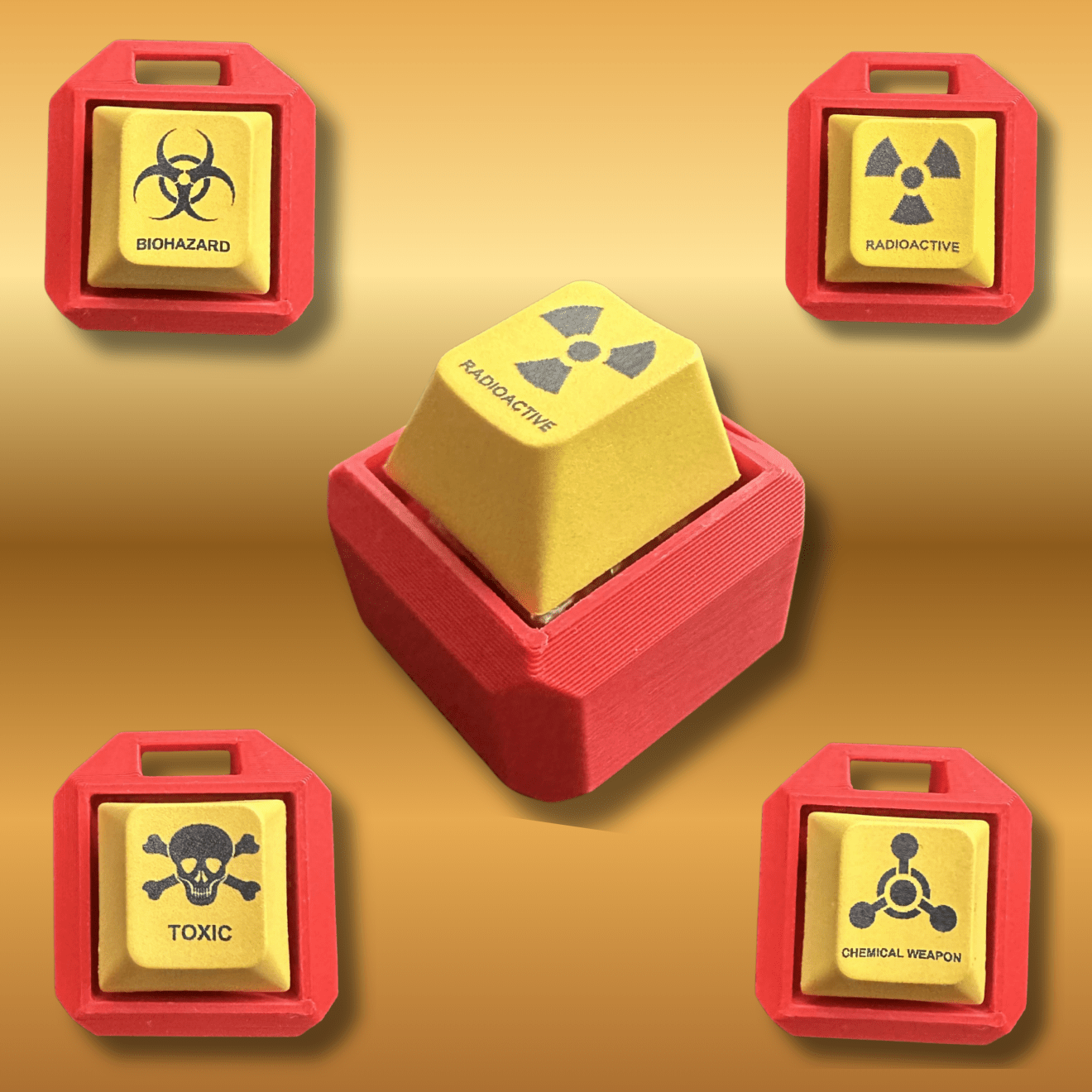 1KeyClickers - Hazard Symbols Fidget Toy Clicker